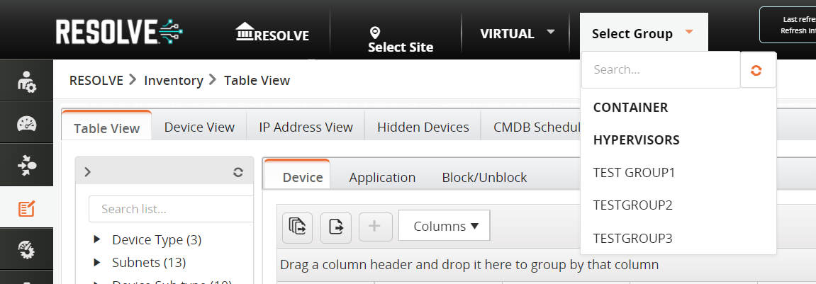 Device Groups | Resolve Documentation